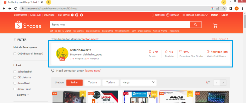 Cara Mencari Toko di Shopee lewat Komputer, HP hingga Filter - Plugin Ongkos Kirim
