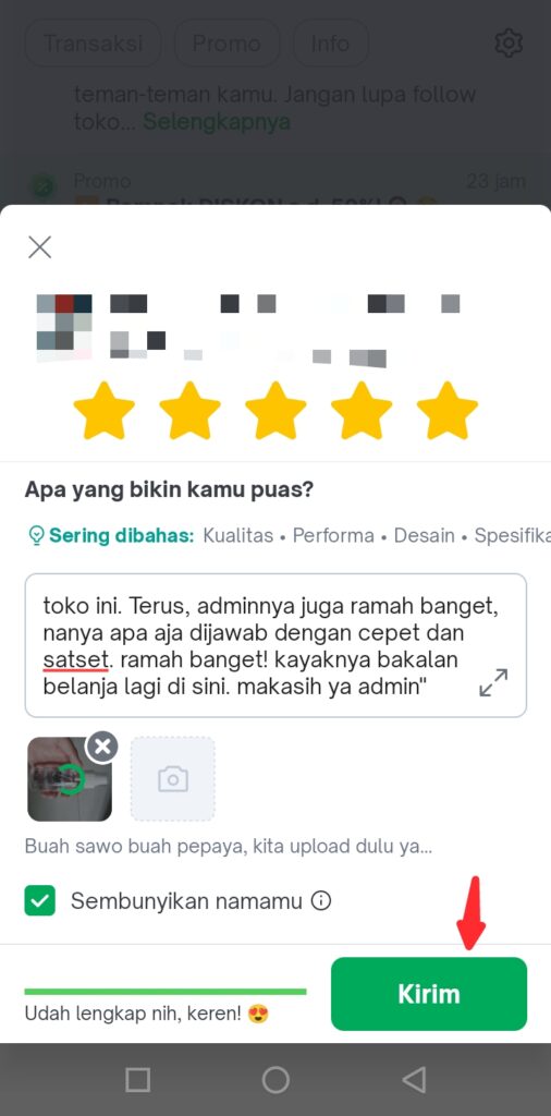 Cara Memberi Ulasan di Tokopedia Usai Belanja Online 2023 - Plugin Ongkos Kirim