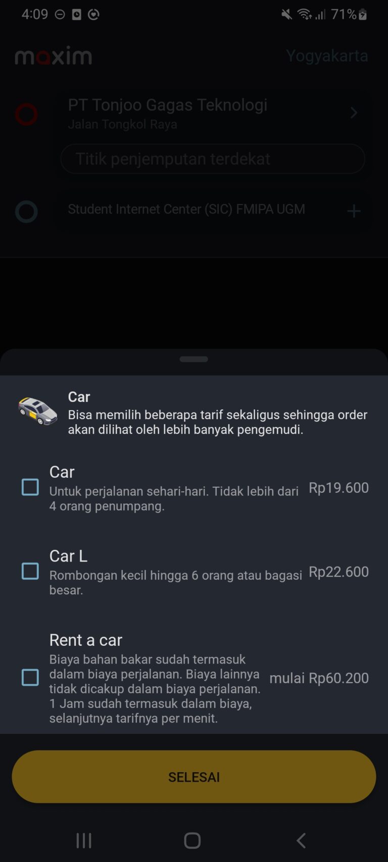Cara Cek Tarif Maxim Motor dan Mobil per KM Terbaru - Plugin Ongkos Kirim