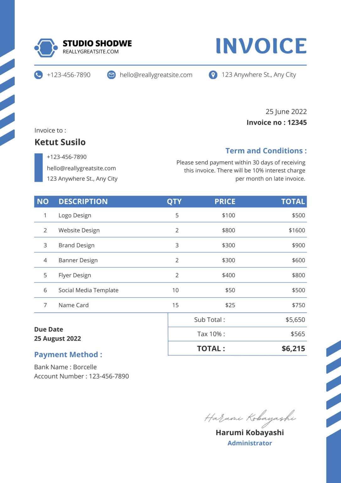 Download Template Invoice Gratis Di Sini, Tinggal Edit Saja! - Plugin ...