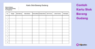 7+ Contoh Kartu Stok Barang Lengkap [Excel, Word, PDF] - Plugin Ongkos ...