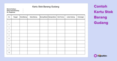 7+ Contoh Kartu Stok Barang Lengkap [Excel, Word, PDF] - Plugin Ongkos ...
